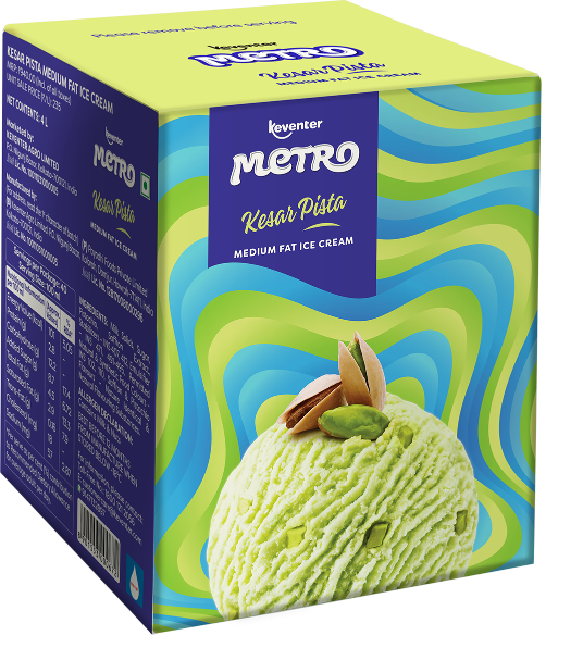 Keventer Metro Kesar Pista Gallon Pack Ice Cream - 4L – Shopkeventer.com